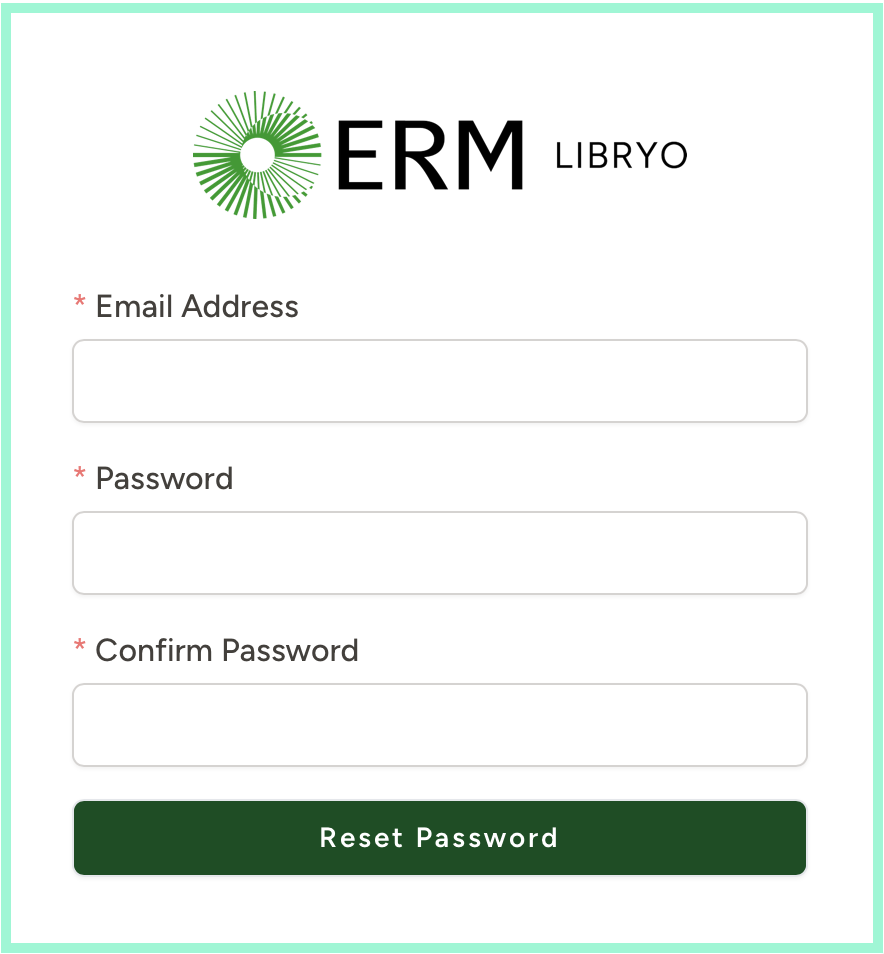 Logging in to the ERM Libryo Platform