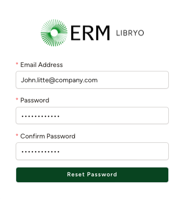Logging in to the ERM Libryo Platform