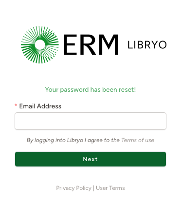 Logging in to the ERM Libryo Platform