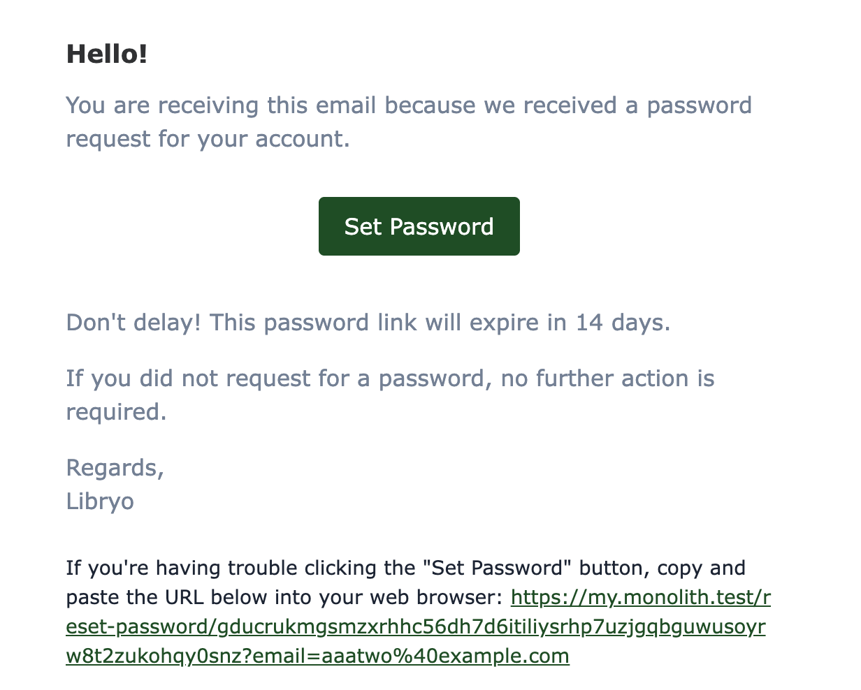 Log in to the Libryo Sites application