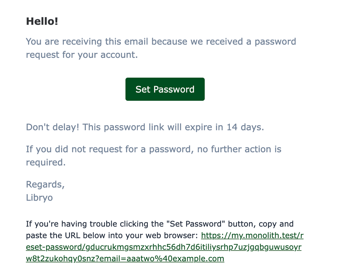 Log in to the Libryo Sites application