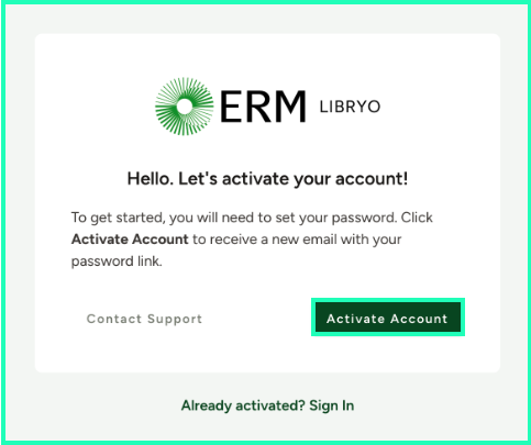 Logging in to the ERM Libryo Platform