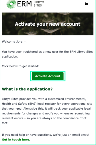 Log in to the Libryo Sites application